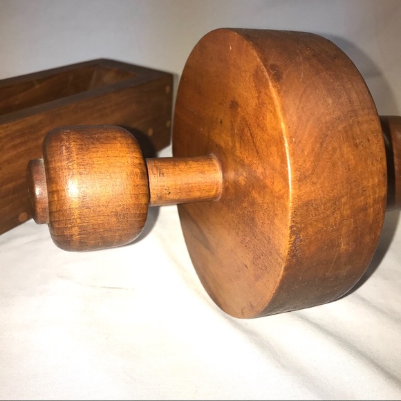 Kitchen | Vintage Handmade Wooden Herb Grinder Roller Mill | Poshmark